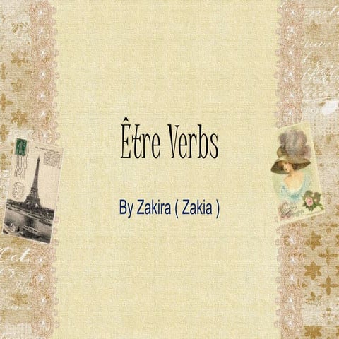 êTre verbs French | PPTX