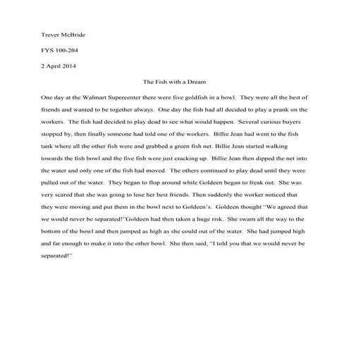The Fish with a Dream | DOCX