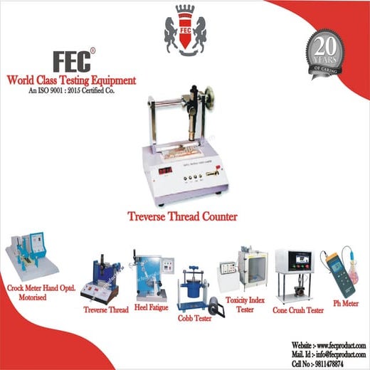 Testing/Manufacture/Treverse thread counter | PPT