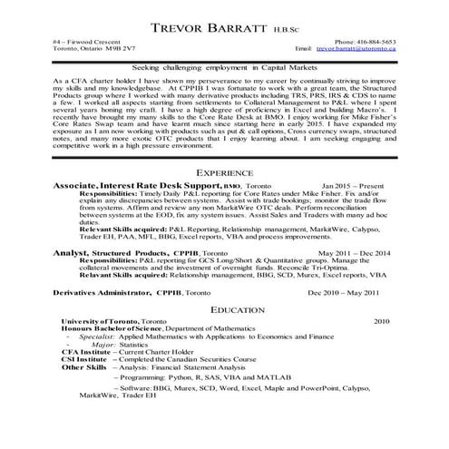 Trevor Barratt Resume | DOCX