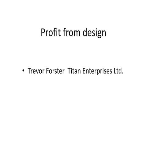 Design Authority - Design for Profit | PPTX