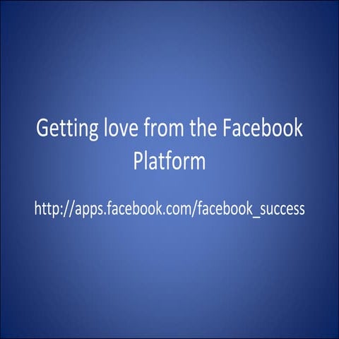 Facebook Presentation | PPTX