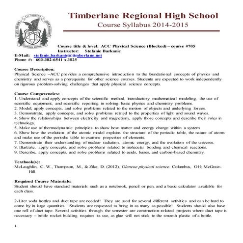 Trhs 14 15 acc physical science syllabus | DOCX