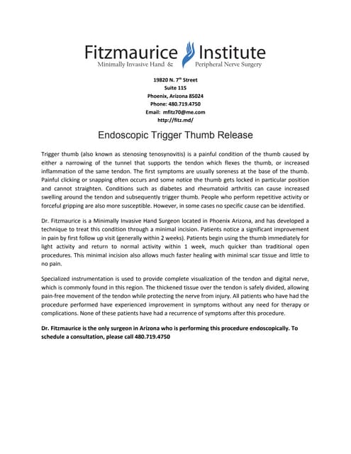 Flexor Tendon Injuries Restrict Active Hand Movement | PDF