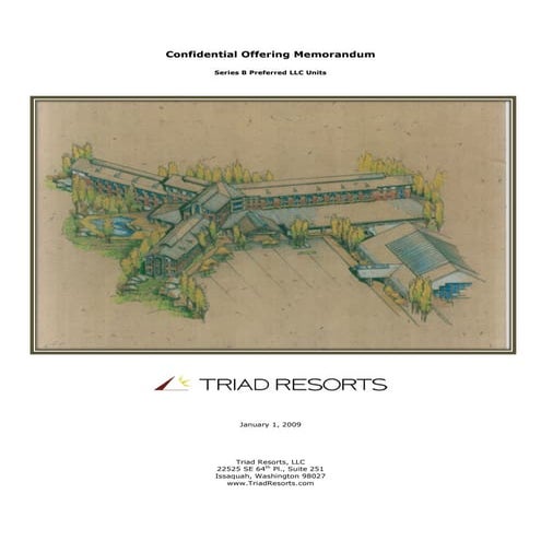 Triad Resorts Offering Memo 2009 | PDF