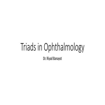 Ophthalmology Eponyms II ! | PPT