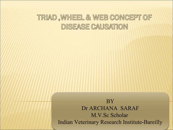 Concepts of disease causation | PPTX