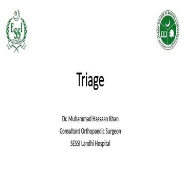Triage in atls trauma patients based on 11th edition | PPTX