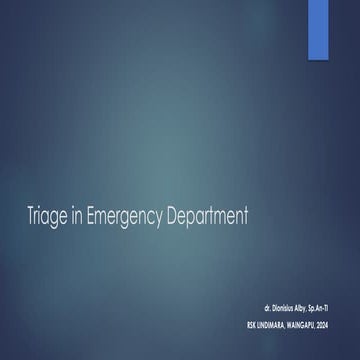 Triage - How to implemen Triage in hospital | PPTX
