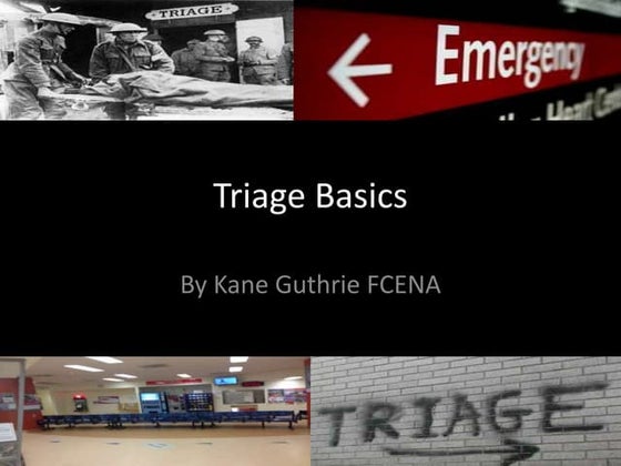 Triage in Emergency Department | PPT