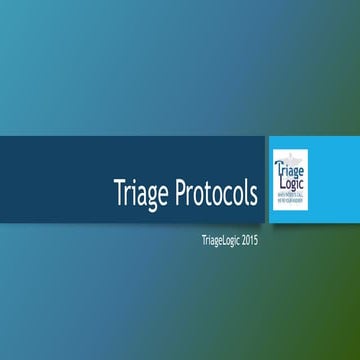 Triage protocols | PPTX