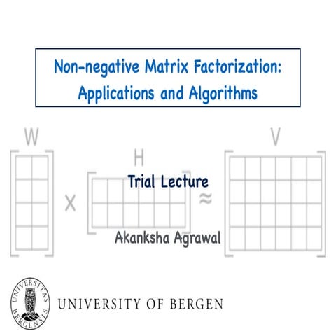 Non Negative Matrix Factorization Ppt
