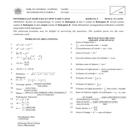 Trial spm smk_st_george_taiping_2013_maths_paper2_[q] | PDF