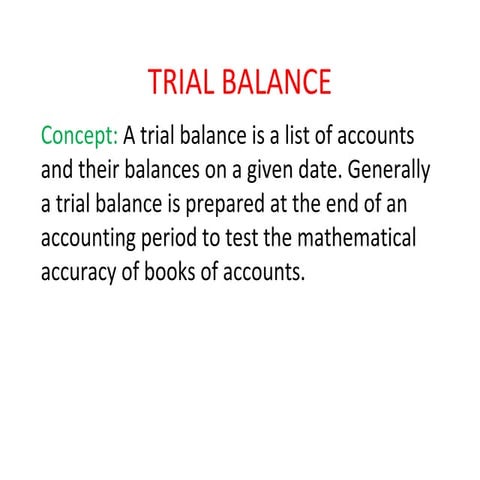 Trial balance | PPT