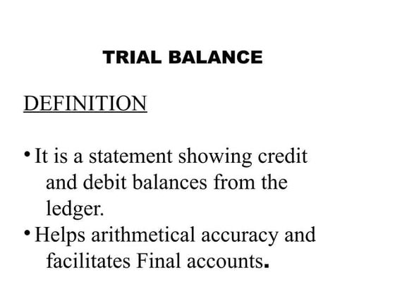 Trial balance | PPT