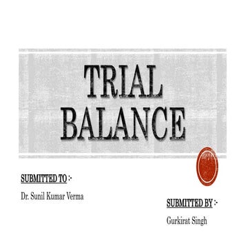 Trial balance | PPT