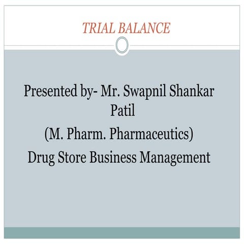 Trial balance | PPT