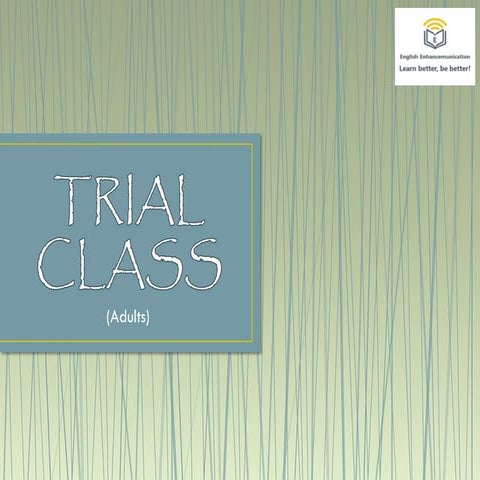 TRIAL CLASS FILE FOR ADULTS STUDENTS (ADULT) | PDF