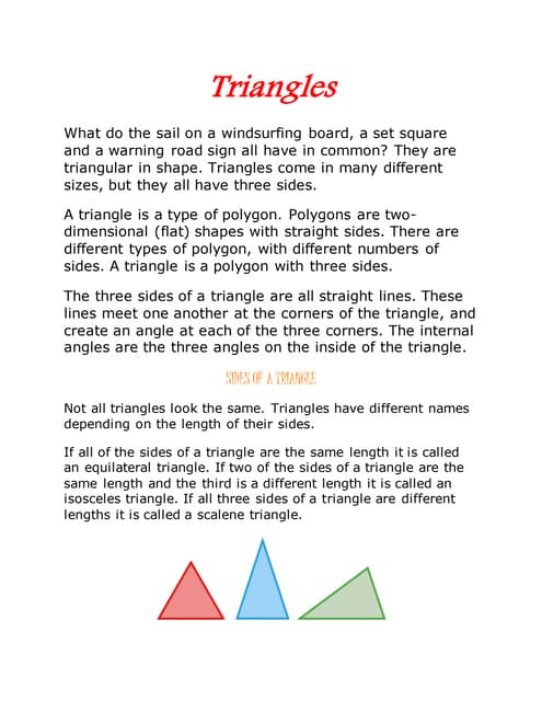 Triangles in daily life | PPTX