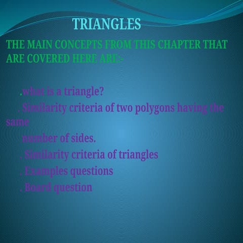 Triangle class 10.ppt for children who want to learn triangle in such a ...