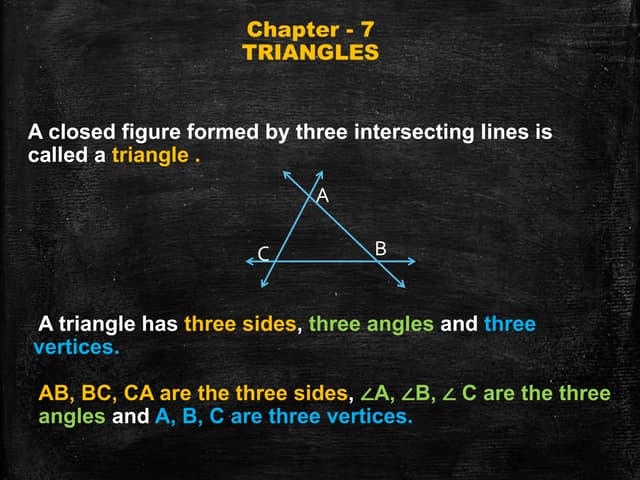 Triangles and its properties | PPTX