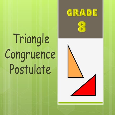 Detailed lesson plan sss congruence postulate | DOCX