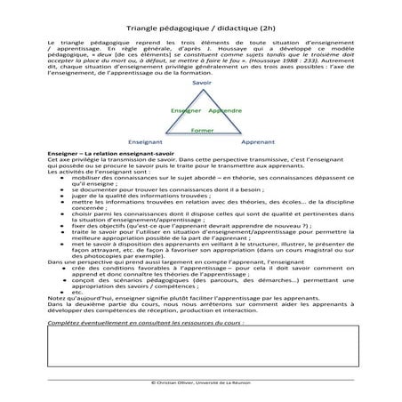 Triangle didactique | PDF