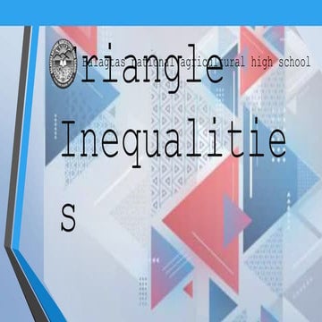 triangle inequalities theorem mathematics 8 | PPT