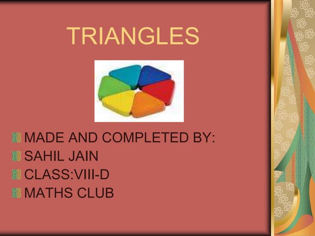 Triangles and it's properties | PPTX