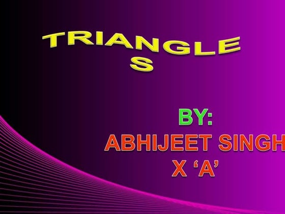 ppt on Triangles Class 9 | PPTX