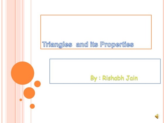Triangles and it's properties | PPTX