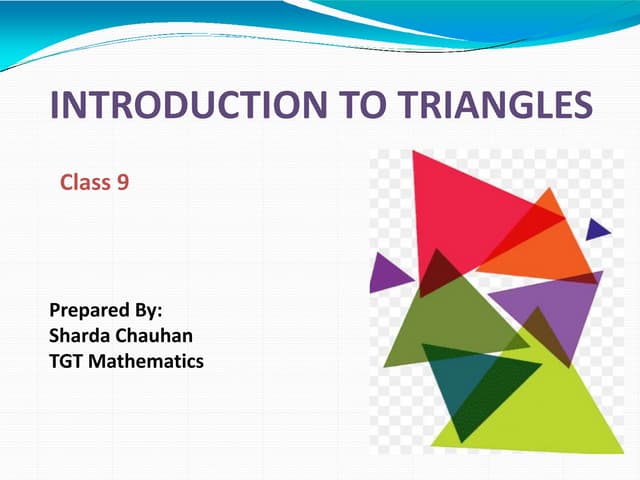 ppt on Triangles Class 9 | PPTX