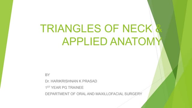 Anatomy of submental and submandibular triangles | PPTX