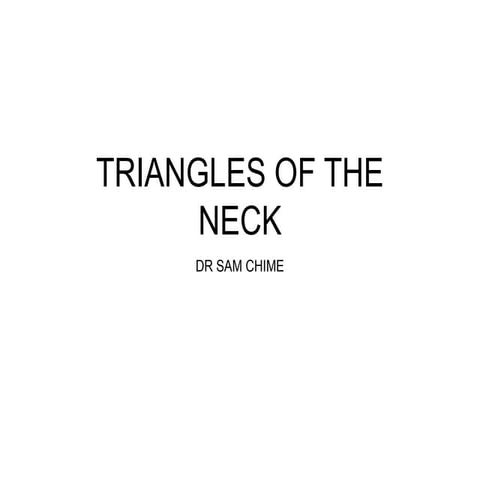 TRIANGLES OF NECK | PDF