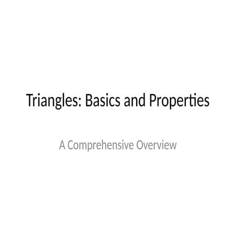 Triangles_Presentation.pptx to know what is triangle | PPTX