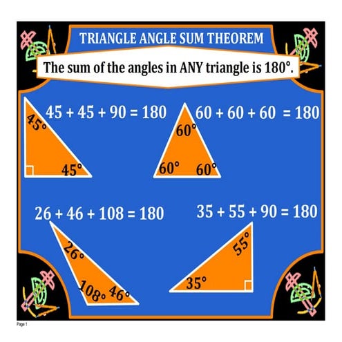 Triangle sum t heorem | PPT