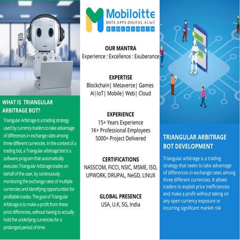 Triangular Arbitrage Bot Development Services Ppt