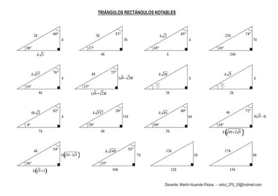 Hojas De Trabajo Sobre Proporciones En Triángulos Rectángulos