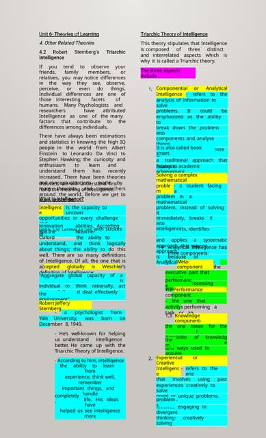 Intelligence theories - Information processing approach | PPTX | Artificial Intelligence ...