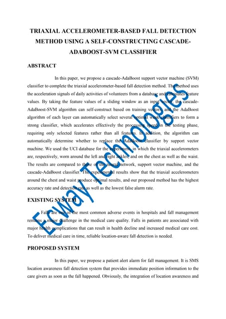 Triaxial Accelerometer Based Fall Detection Method Using A Self 8222