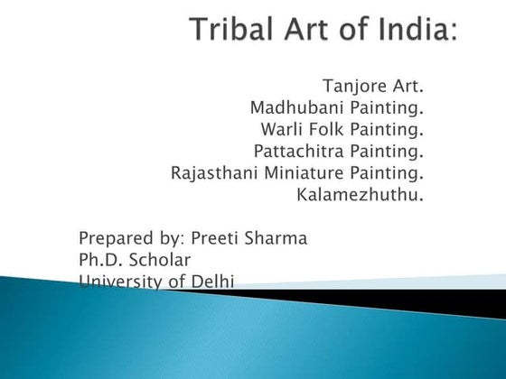 Different art forms of India | PPTX