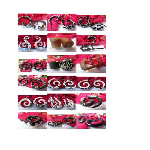 Tribal piercings bone horn wood jewelry | DOC