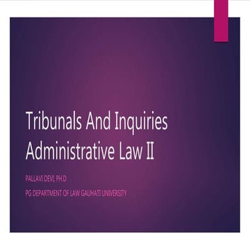 Tribunals and inquiries act | PPTX