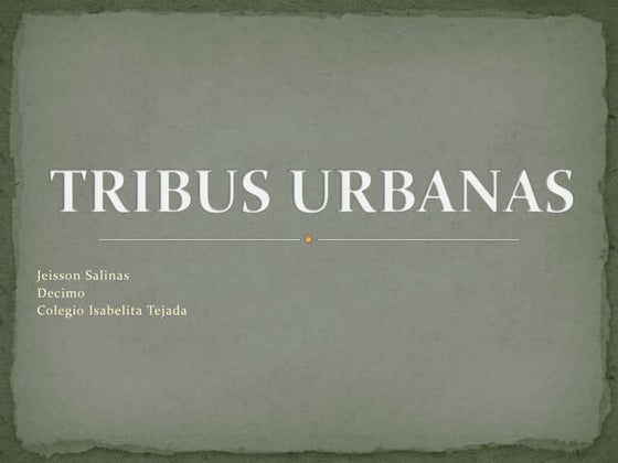 Tribus Urbanas Fresas | PPTX
