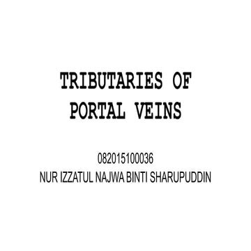 Tributaries of portal veins | PPTX