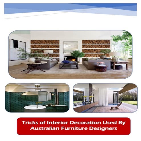 Tricks of interior decoration used by australian furniture designers | PDF