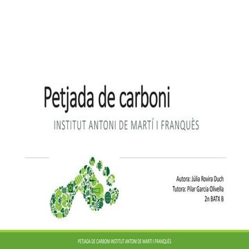Petjada de carboni | PPTX