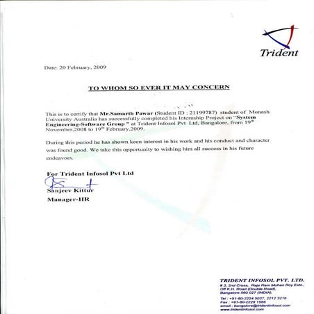 Trident Infosol | PDF