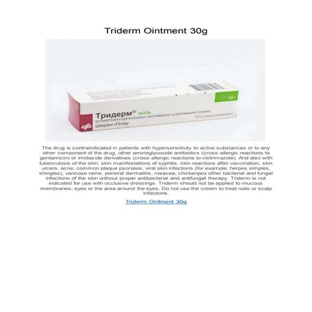 Triderm Ointment 30g | PDF
