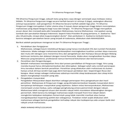 Tri dharma perguruan tinggi | DOCX